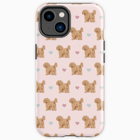 Cavapoos and Hearts iPhone Tough Case – Kitty's Art By Catherine